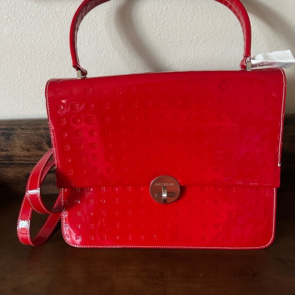 Arcadia | Bags | Arcadia Patent Leather Red Crossbody Bag | Poshmark